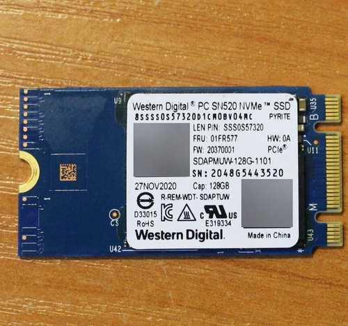 SSD накопитель WD SN520 128Gb M.2 NVMe