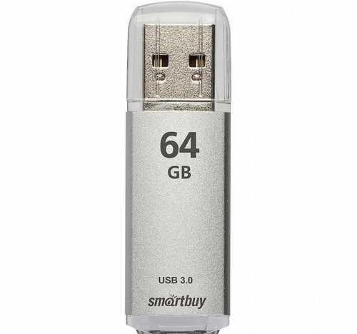 Флеш-накопитель Smartbuy V-Cut USB 3.0 64GB, серебряный