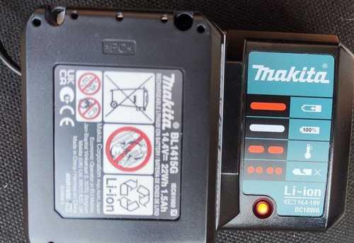 Зарядное устройство Makita DC18WA c АКБ BL1415G