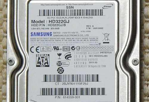 Жесткий диск 320Gb Samsung, Sata-II, рабочий но