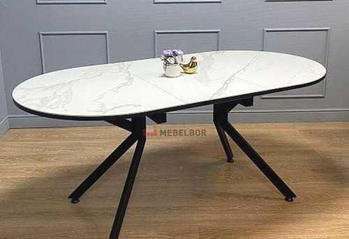 Стол обеденный Kenner DO1300 черный/керамика белая