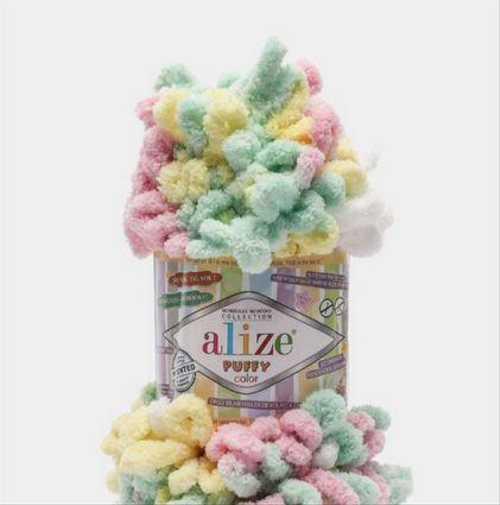 Пряжа alize puffy color 5 мотков