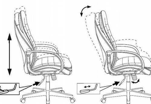 Кресло руководителя Бюрократ T-9950PL черный эко.к