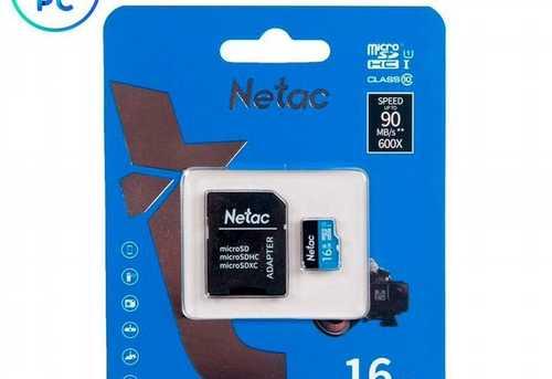 Флеш карта microSD 16GB Netac P500 (SD адаптер)