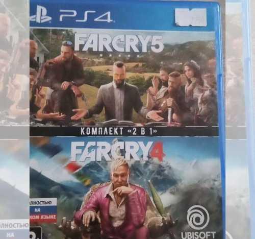 Диски на ps4 Фар край 5 и 4, две игры на одном