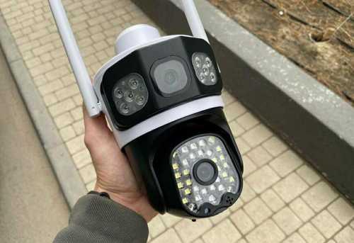 Уличная 4G камера видеонаблюдения два объектива