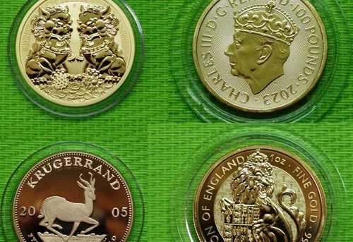 Золото унция разные коллекционные монеты