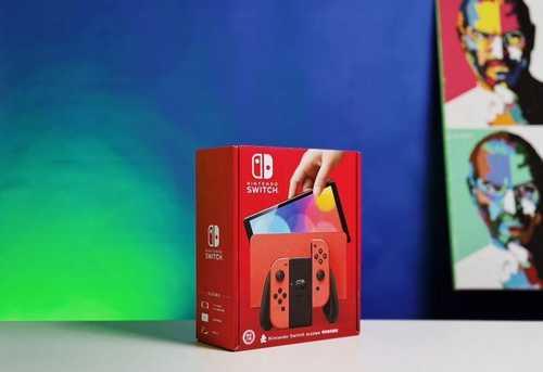 Nintendo Switch 64Гб (oled) Mario Red Edition