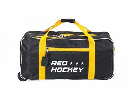 Баул хоккейный на колесах RED hockey р.M (черный-ж