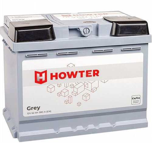 Аккумулятор Howter Grey 62R 580 А обр. пол. 62 Ач