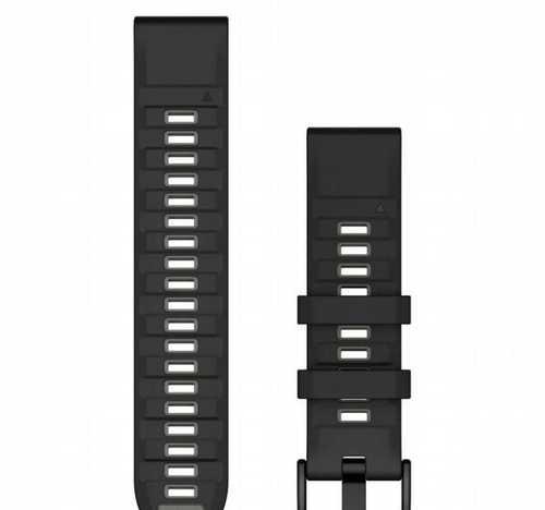 QuickFit 22 Watch Bands Black/Pebble Gray Silicone