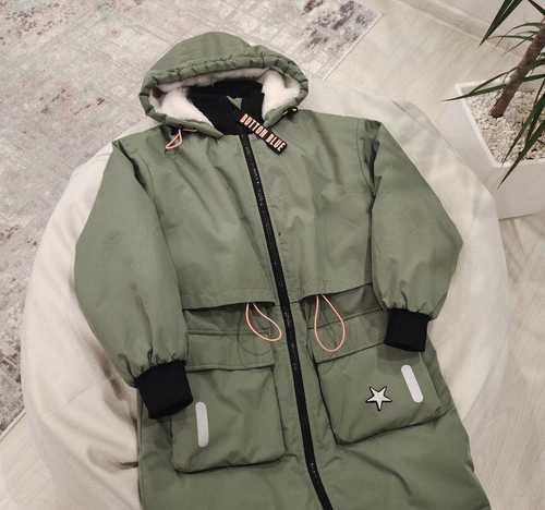 Button blue 134 курточка
