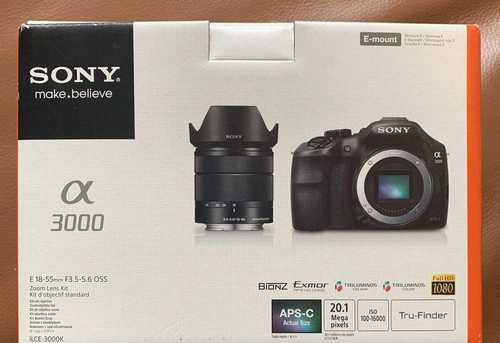 Коробка и инструкция к Sony Alpha a3000