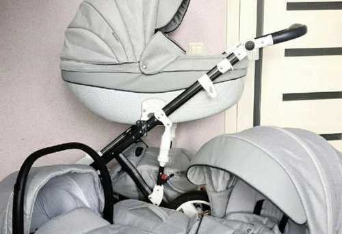 Коляска 3 в 1 Adamex Monte carbon