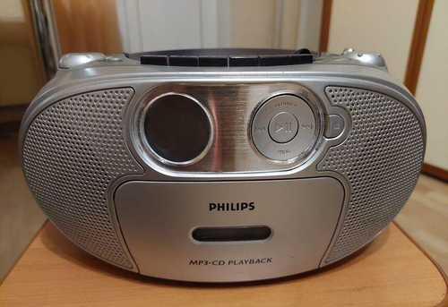 Кассетный магнитофон Philips, CD, MP3, радио