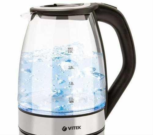 Чайник vitek VT-7008, серебристый/черный