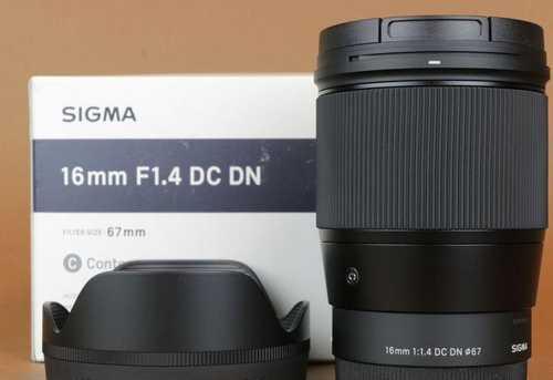 Sigma 16mm f/1.4 DC DN (Sony E) id 52791 NEW
