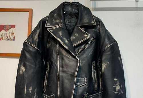 Кожаная куртка косуха Prada в наличии 46 (M)
