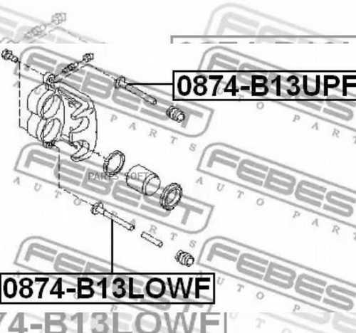 Febest 0874-B13UPF болт направляющего суппорта\ Subaru Impreza G11 00-07