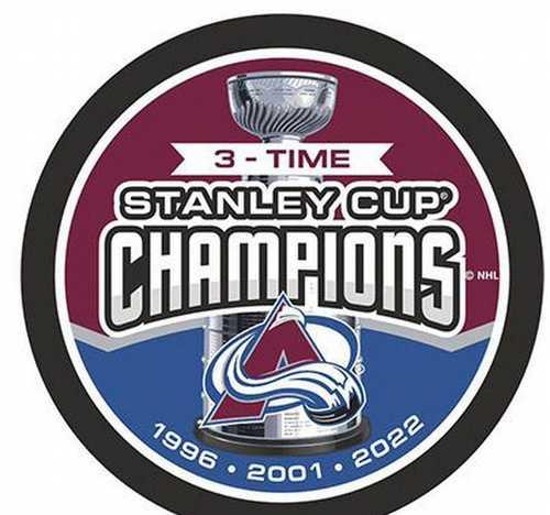 Шайба нхл Champions 3-Time Stanley Cup Colorado 1