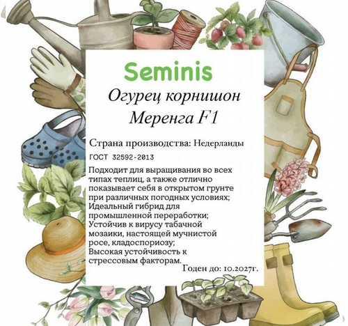 Семена огурца, Меренга F1, Seminis