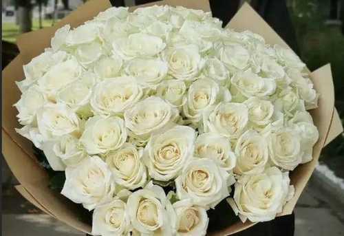 Букет из 51 белая розы с доставкой Новосибирск