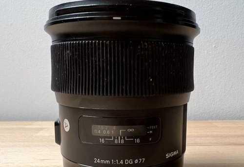 Sigma AF 24mm f/1.4 Art для Canon EF