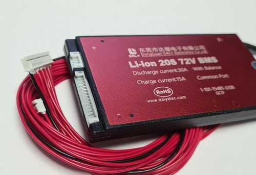 Плата контроля BMS Li-ion 20S 72V 30A