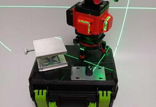 Лазерный нивелир уровень 3Д,в кейсе