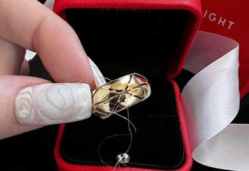 Золотое кольцо, 17 размер, 1,95г