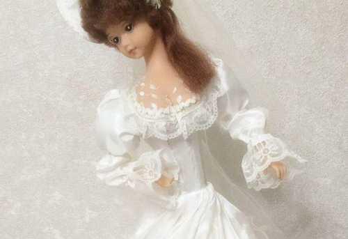 Кукла-зонт в свадебном платье