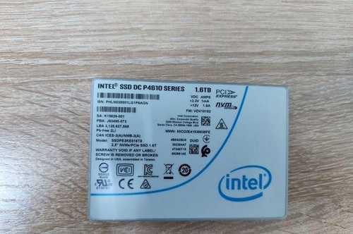 Ssd накопитель Intel p4610 1.6tb U2