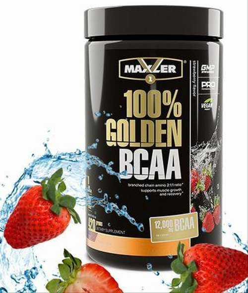 Maxler 100 Golden bcaa (420 гр.) Клубника
