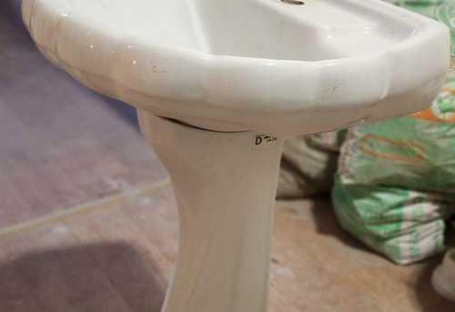 Раковина sanita с пьедесталом в ванную (б/у)