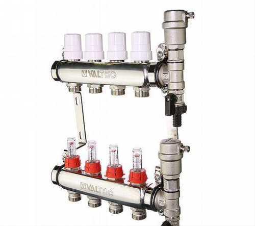 Коллекторный блок 5 вых 3/4" из нержавеющей стали