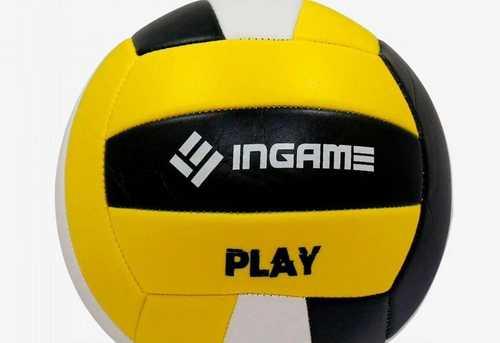 Мяч волейбольный ingame Play черно- белый-желтый