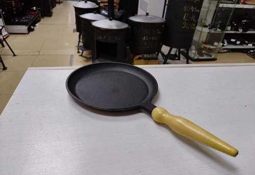 Сковорода блинная чугунная Давр 22 см