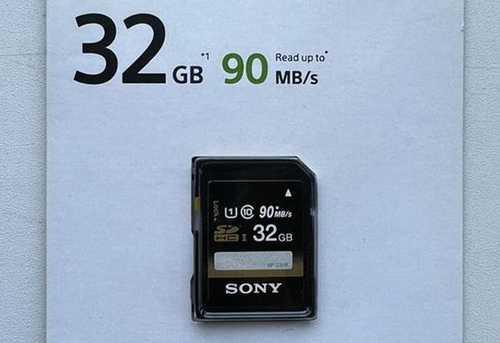 Карта памяти sdhc Sony 32GB, 90mb/s