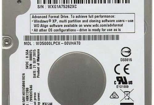 Жёсткий диск WD WD5000lpcx 500Gb