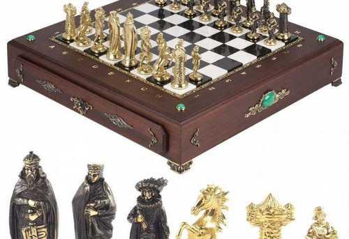 Шахматный ларец «Средневековье» (долерит, мрамор)