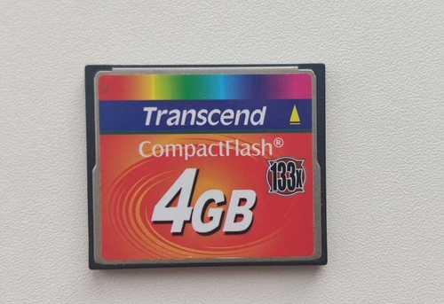 Карта памяти compact flash Transcend 4gb 133x