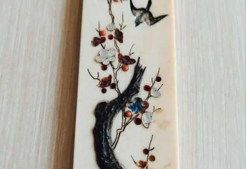 Нож для бумаги кость Япония Сибаяма 19 век