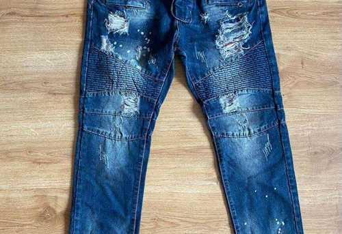 Новые байкерские джинсы Balmain