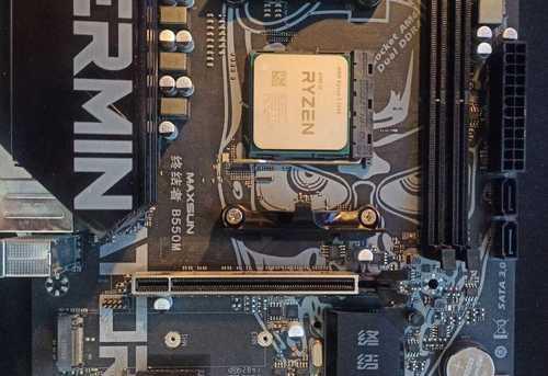 Maxsun B550M + Ryzen 5 5600 + DDR4 3200Mh + Куллер