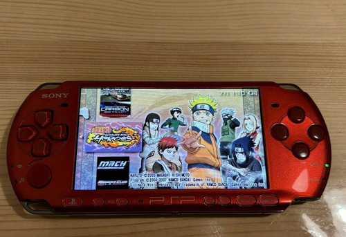 Sony PSP Slim 3008 Красная прошитая 16gb много игр