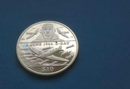 Монета 10 долларов Британские Виргинские острова