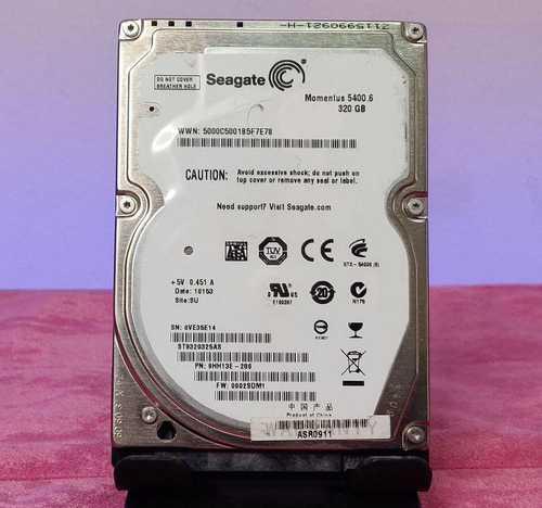 HDD 320 Gb/Seagate/Sata/2,5"/5400 об/мин