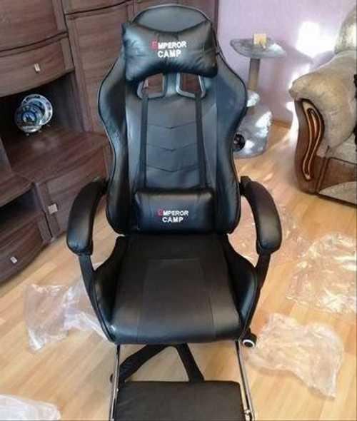 Новое геймерское кресло с подножкой с доставкой