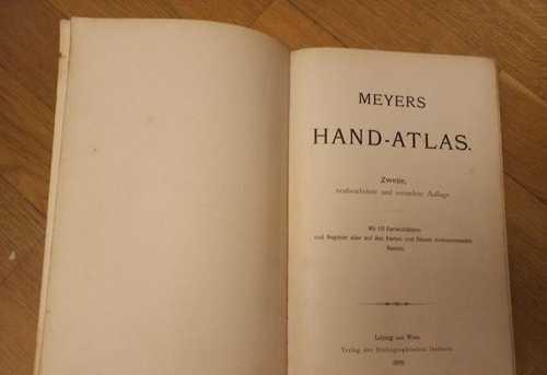 Старинный атлас 1900 Meyers Hand Atlas