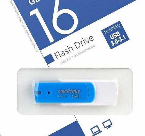 Флеш-накопитель Smartbuy Diamond USB 3.0 16GB, синий